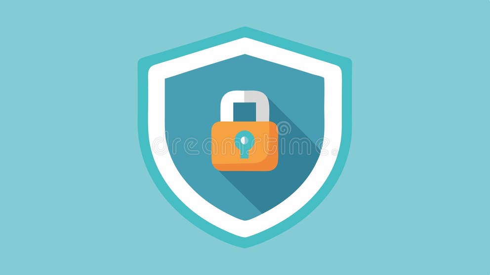 Data Privacy Shield a Shield Icon Featuring a Lock Symbolizing Data ...