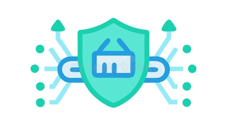 Data Privacy Shield Icon, Vector Design Generative AI Stock Vector ...