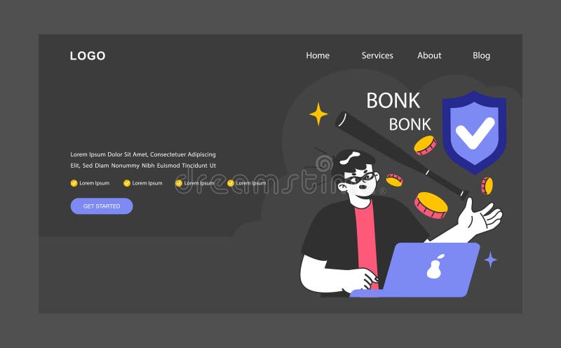 Data Privacy Web Banner Or Landing Page Dark Or Night Mode Cyber Stock