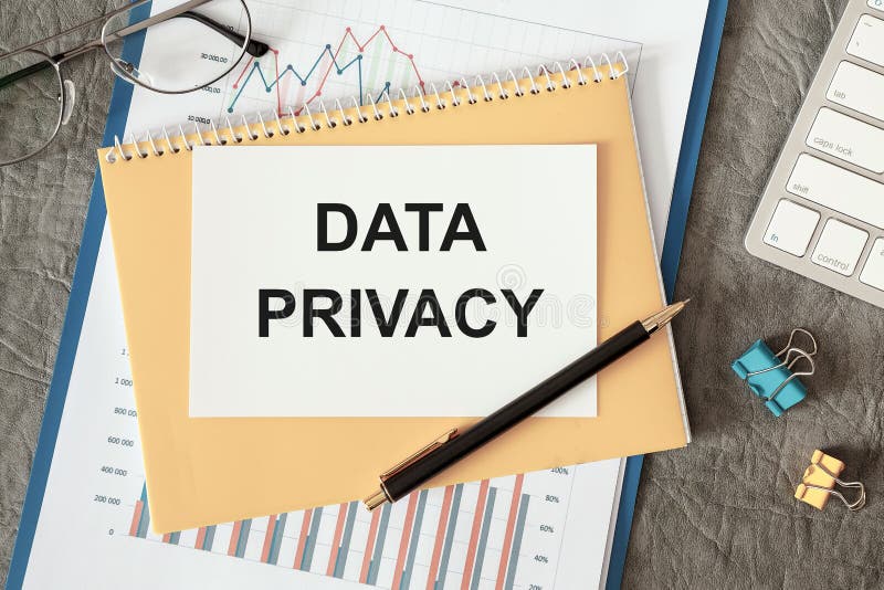 DATA PRIVACY is Written in a Document on the Office Desk Stock Image ...