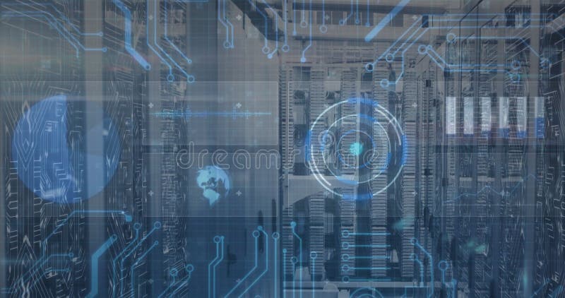 Data Processing Animation With Digital Circuit Patterns Over Server