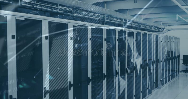 Data Processing Animation Over Server Racks in Modern Data Center Stock Footage - Video of ...