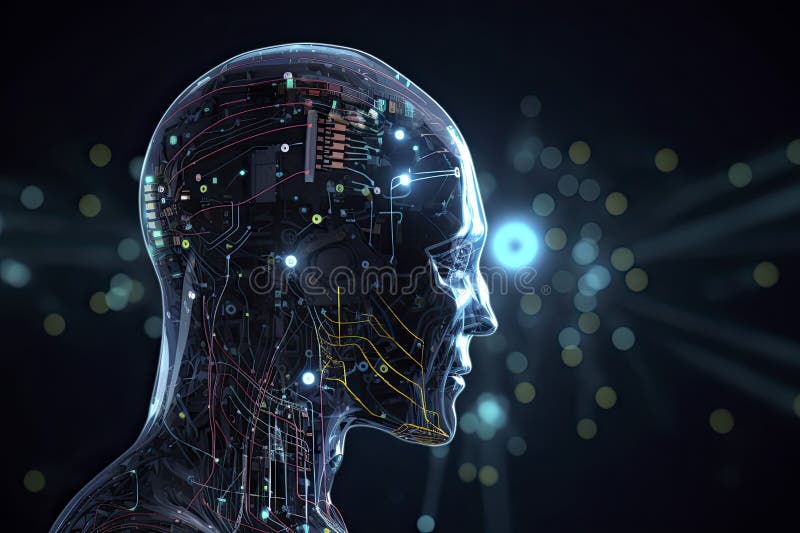 Data Processing and Artificial Intelligence Stock Illustration - Illustration of idea ...