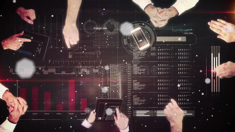 Data Processing on Black Background Stock Video - Video of computing ...