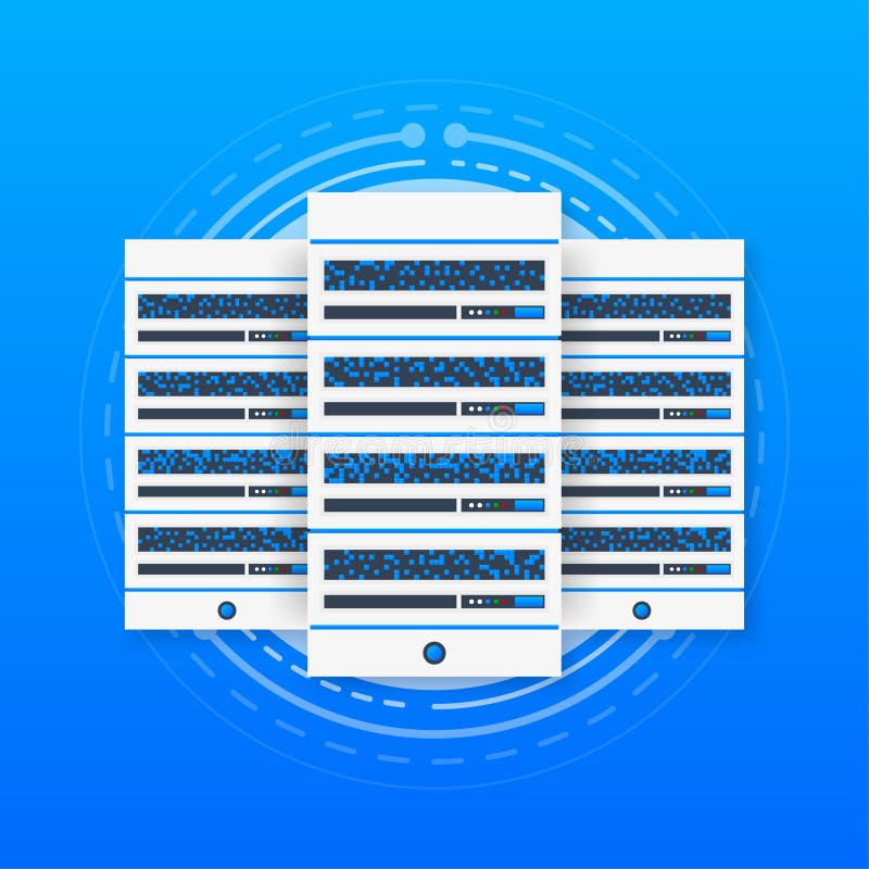 Data Processing Center Abstract Digital Storage Connecting The Server Farm To The Internet