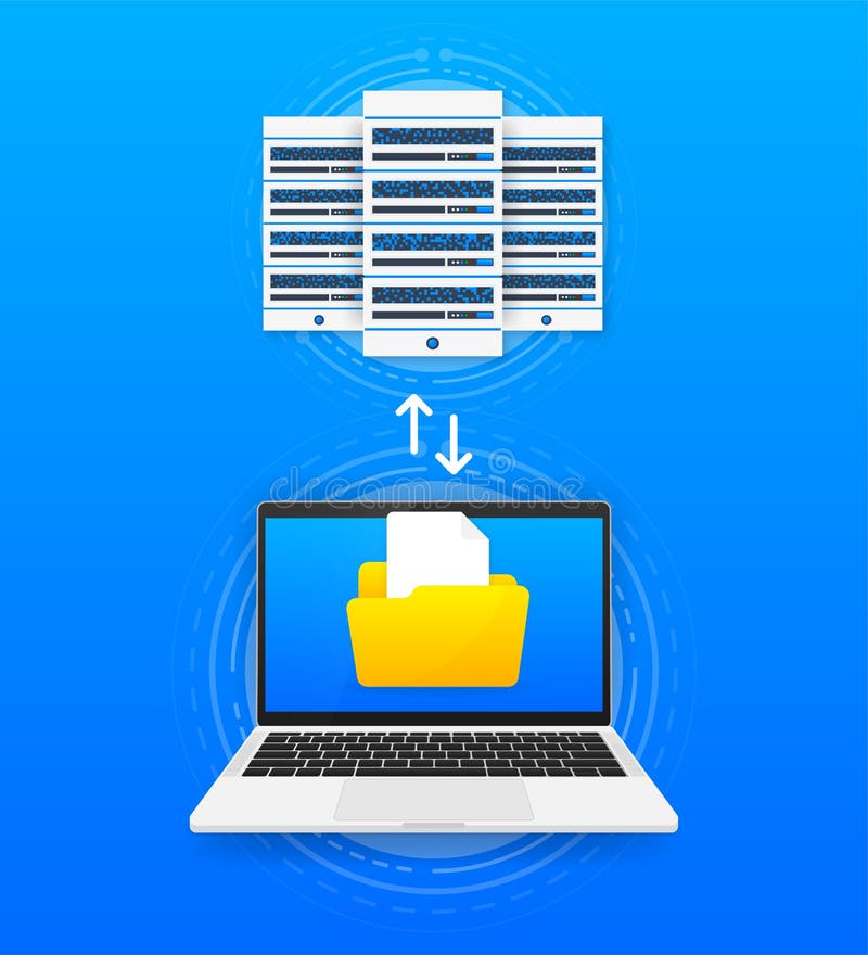 Data Processing Center. Connecting the Server Farm To the Computer with ...