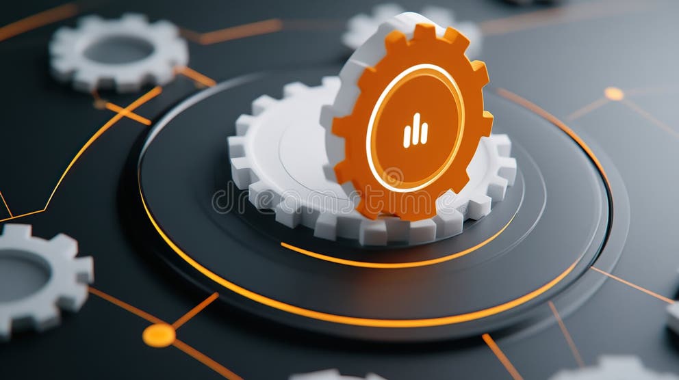 Data Processing Gears Network System Technology Stock Photo - Image of ...