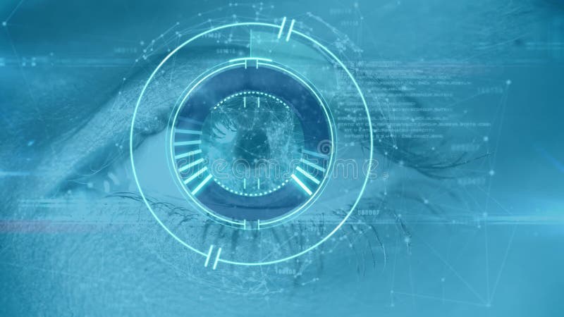 Data Processing and Human Eye Stock Video - Video of connect, global ...