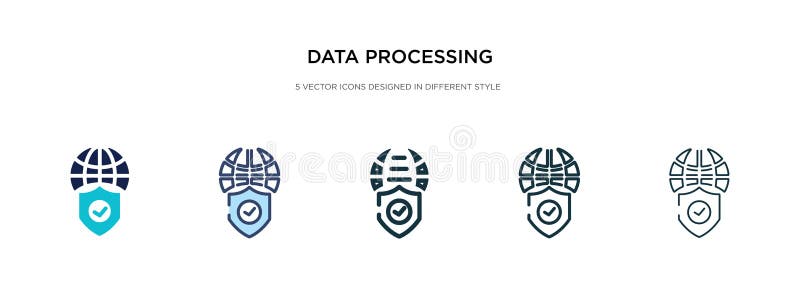 Data Processing Icon on White Background. Simple Element Illustration ...