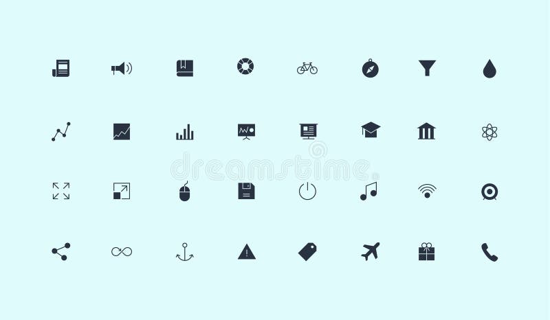 Data Processing Icon Set Fill in Grey Color Icon Series in Modern Web ...