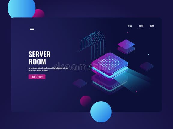 Data Processing, Projector Presentation Concept, Hologram Visualization ...