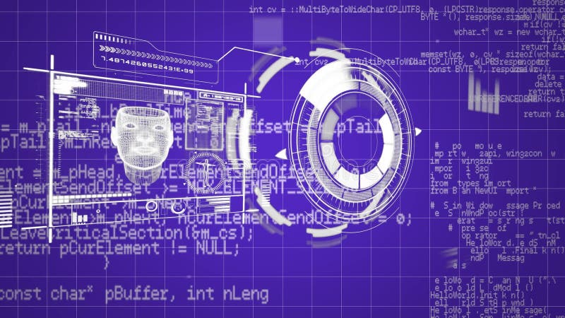 Data Processing on Purple Background Stock Footage - Video of abstract ...