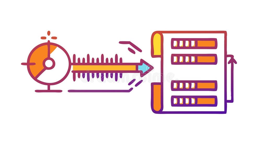 Data Processing and Reporting, Streamlined Information Flow, Vector Design Generative AI Stock ...
