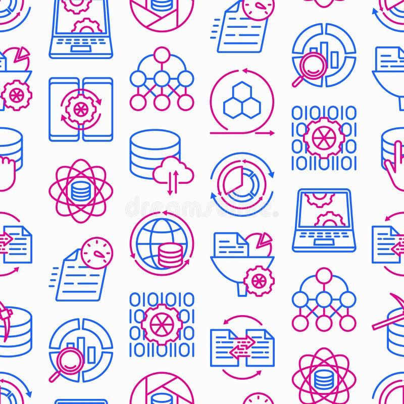 Business Graphs and Charts Seamless Pattern Stock Vector - Illustration ...