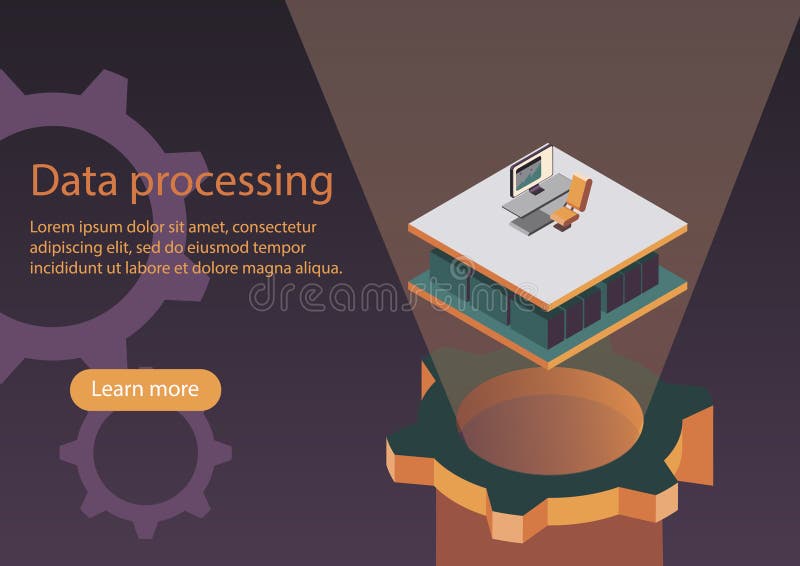 Data processing stock illustration. Illustration of information - 136808996