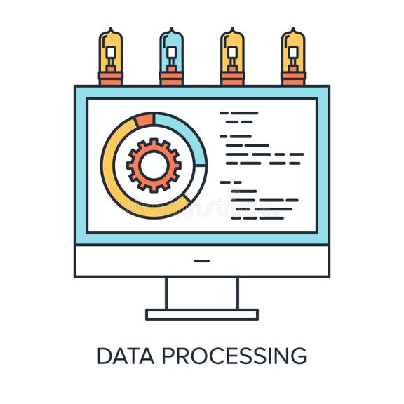 Data Processing Vector Illustration Concept Stock Vector - Illustration of graph, datum: 364375234