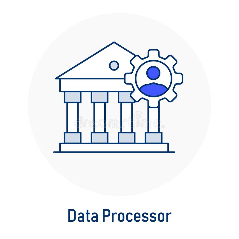 Data Processor GDPR Icon: Handling Data Professionally. Expert Data ...