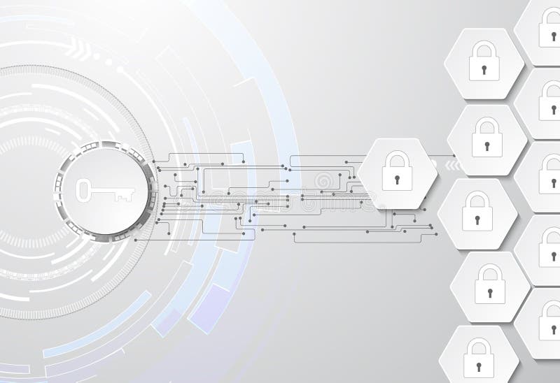 Data Protection Abstract Background with Key and Locks Stock Vector ...