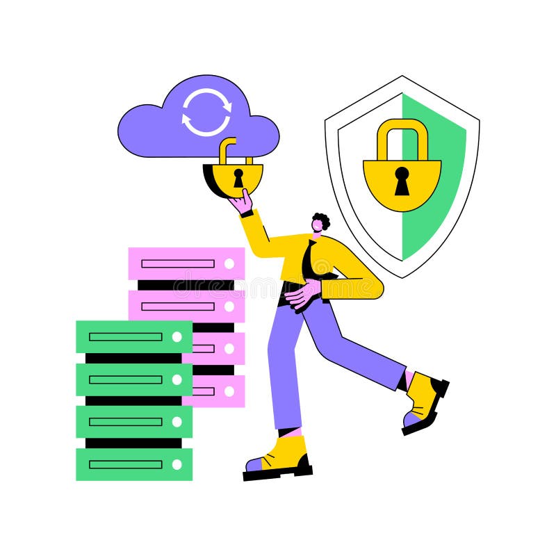 Data Protection Abstract Concept Vector Illustration. Stock Vector ...