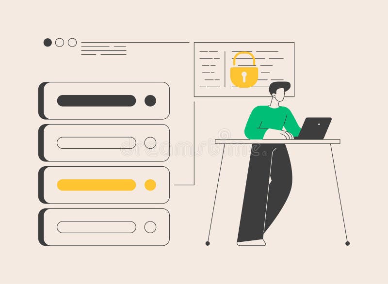 Data Protection Abstract Concept Vector Illustration. Stock Vector ...