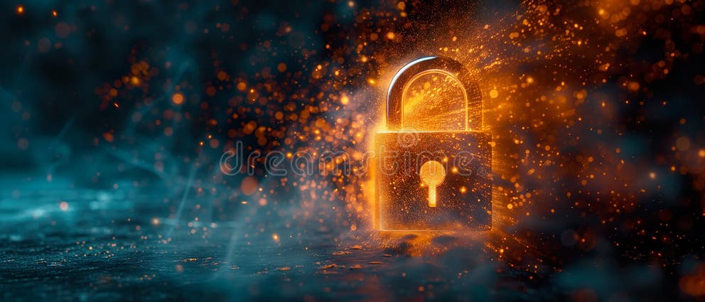 Cyber Security and Protection Breach, Impressive Broken Lock ...