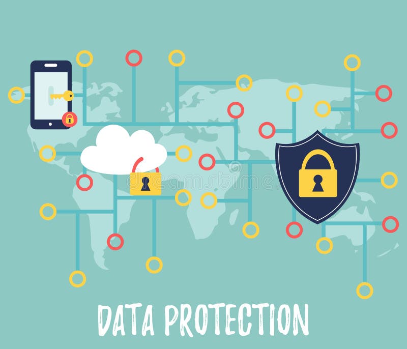 Data Protection Banner with Controlled Information Stock Vector ...