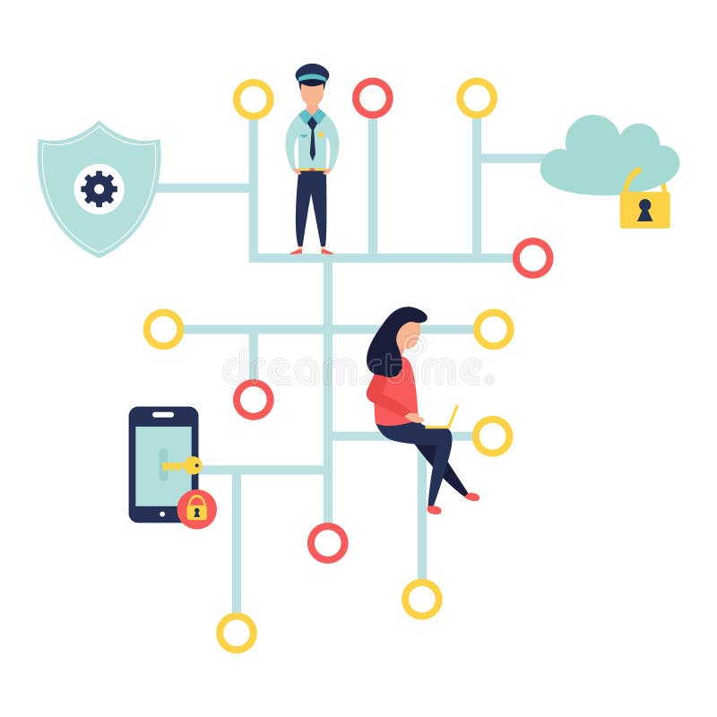 Data Protection Banner with Controlled Information Stock Vector ...