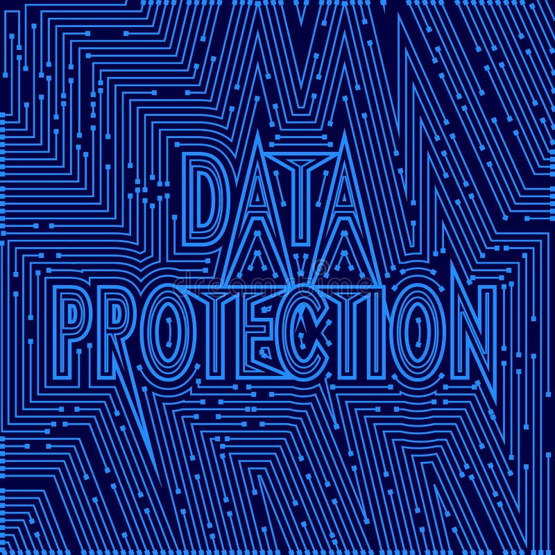 Data Protection Banner. Safe Internet Connection. Communication ...