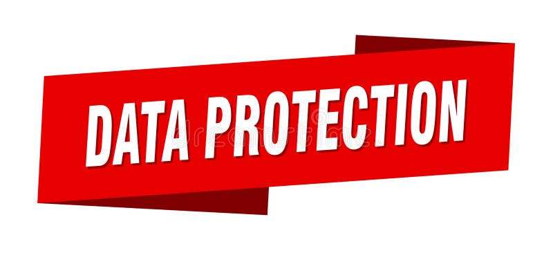 Data Protection Banner Template. Ribbon Label Sign. Sticker Stock ...