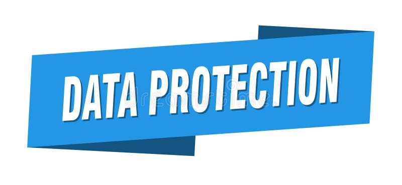 Data Protection Banner Template. Ribbon Label Sign. Sticker Stock ...