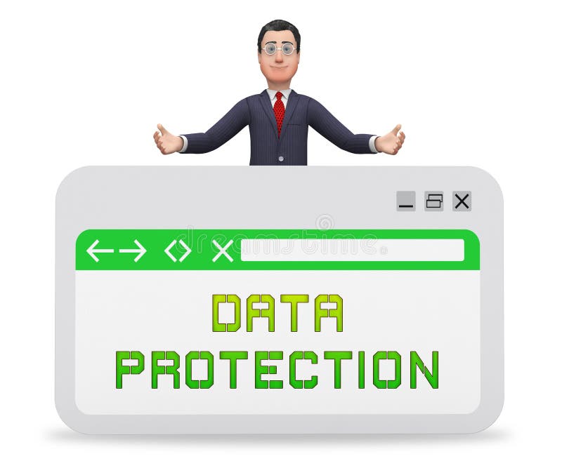 Data Protection Bill Internet Privacy 3d Rendering Stock Illustration ...