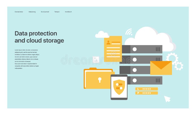 Data Protection and Cloud Storage. Design of the Main Page of the Site ...
