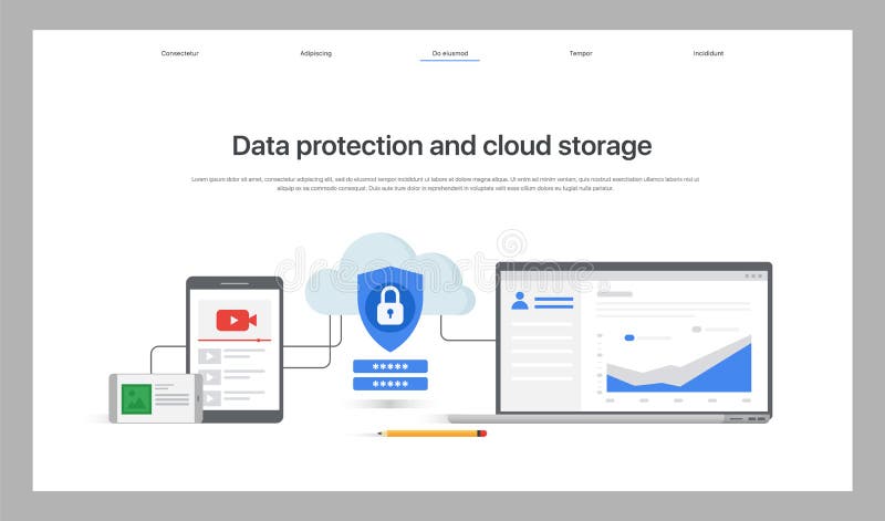 Data Protection and Cloud Storage. Design of the Main Page of the Site ...