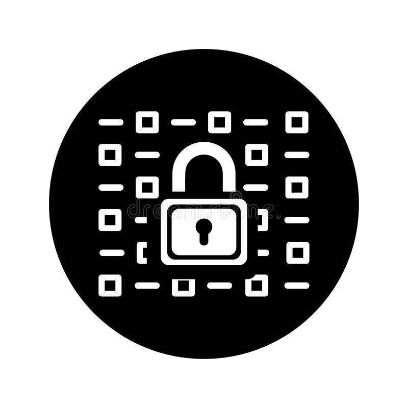 Data Protection, Code, Encryption, Security Icon Stock Illustration ...