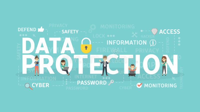 Data protection concept. stock vector. Illustration of global - 107859739