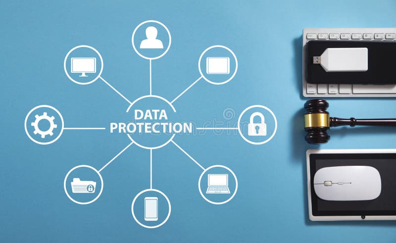 Data Protection Concept. Internet Stock Image - Image of access ...