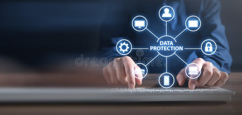 Data Protection Concept. Internet Stock Photo - Image of attack, tech ...