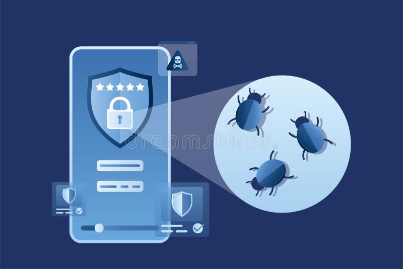 Data Protection Concept. Modern Smartphone with Effective Antivirus ...