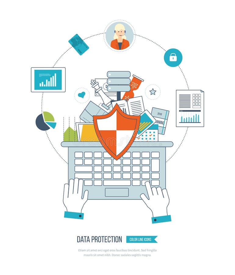 Data Protection Concept. Planning, Financial Strategy, Project ...