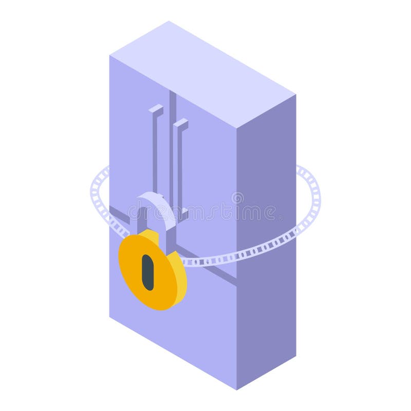 Data Protection Concept with Server and Padlock Connected with Chain ...