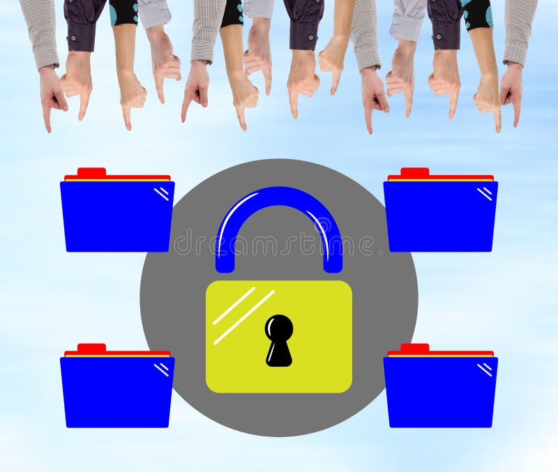 Data Protection Concept on a Wall Stock Image - Image of design ...