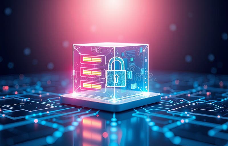 Data Protection and Cyber Security Abstract Background Stock ...