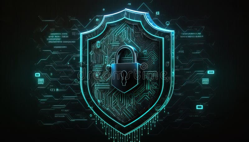 Data Protection. Cybersecurity. Digital World.generative AI Stock ...