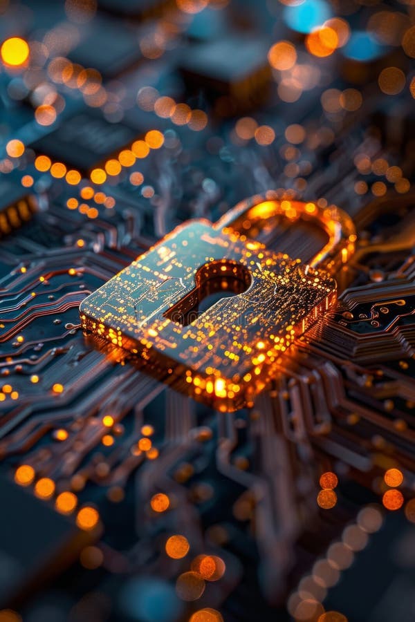 Data Protection and Cybersecurity Measures Highlighted through Padlock ...