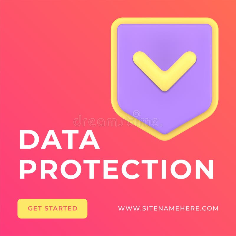Data Protection Digital Secure Service Shield Done Check Mark Social ...