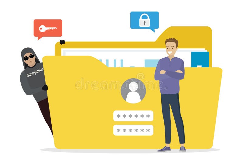 Yellow Folder with Confidential Documents. Sensitive Data and ...