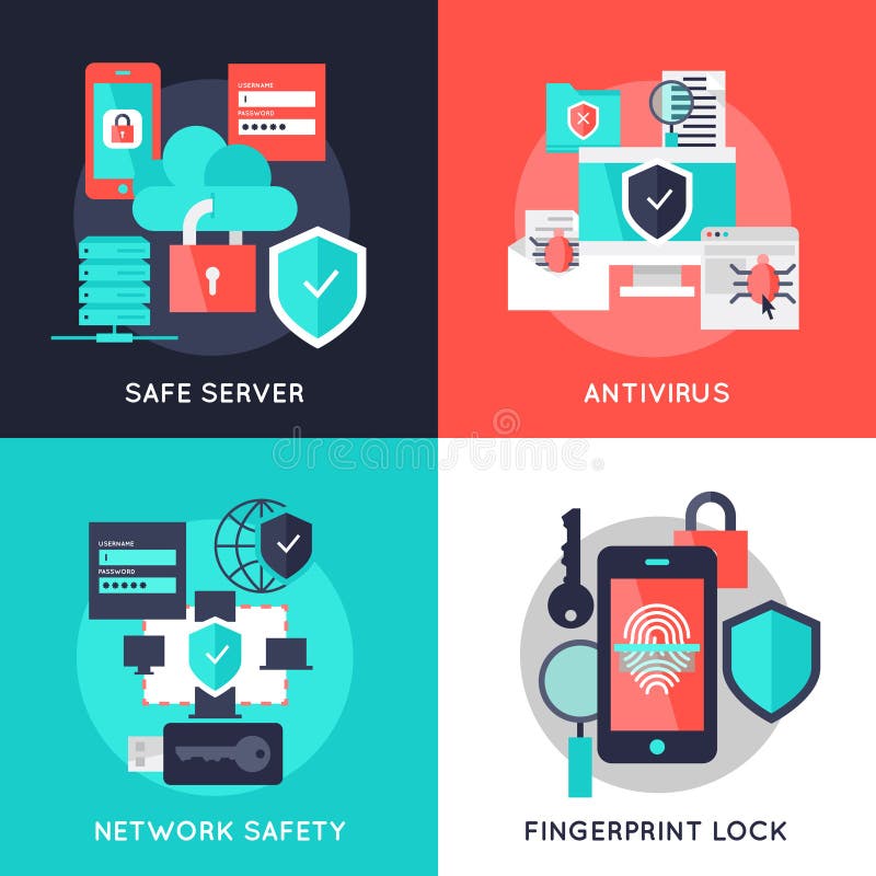 Data Protection Infographic Stock Vector - Illustration of page ...