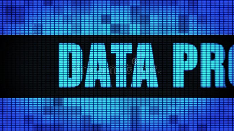 Data Protection Front Text Scrolling LED Wall Pannel Display Sign Board Stock Video - Video of ...