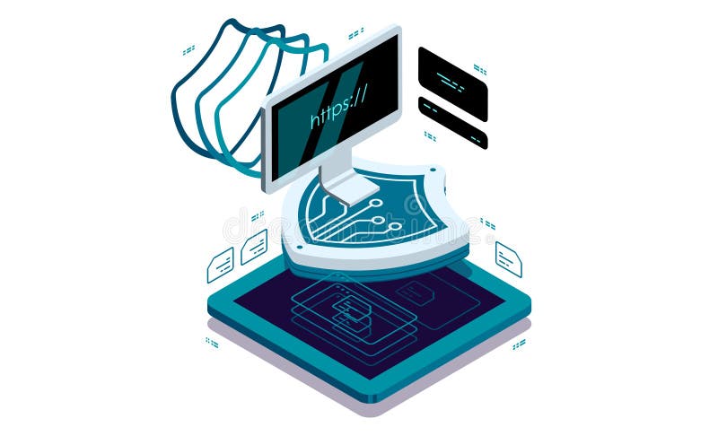 Data Protection on the Home PC. Data Visualization Concept Stock Vector ...