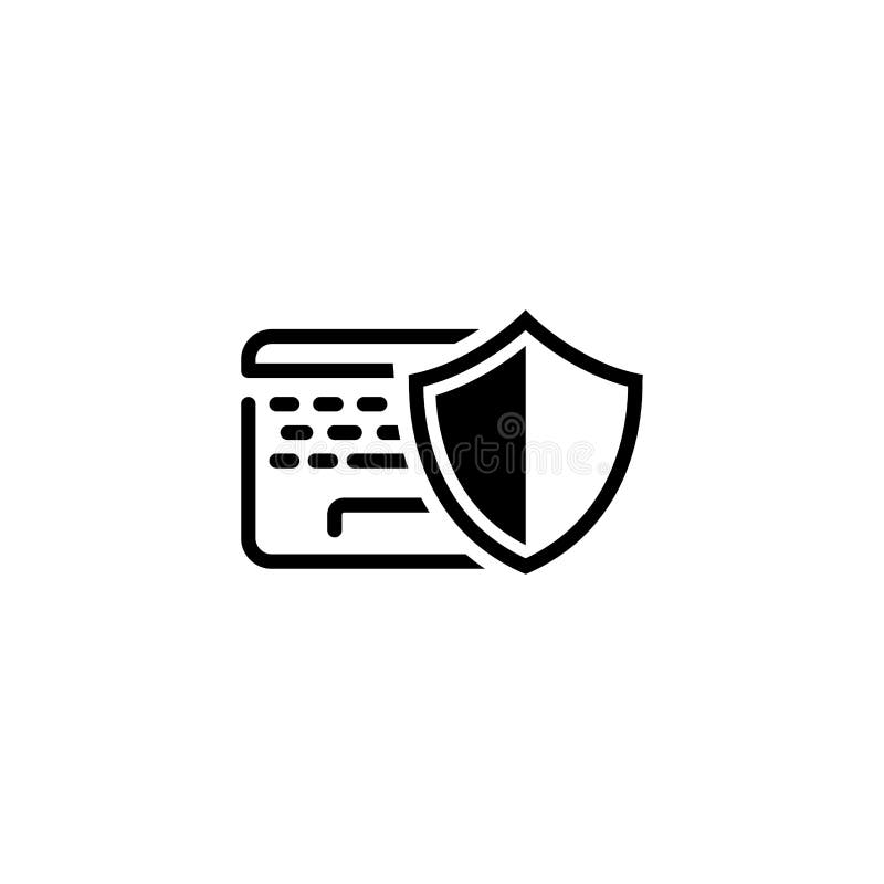 Data Protection Icon. Flat Design Stock Illustration - Illustration of ...